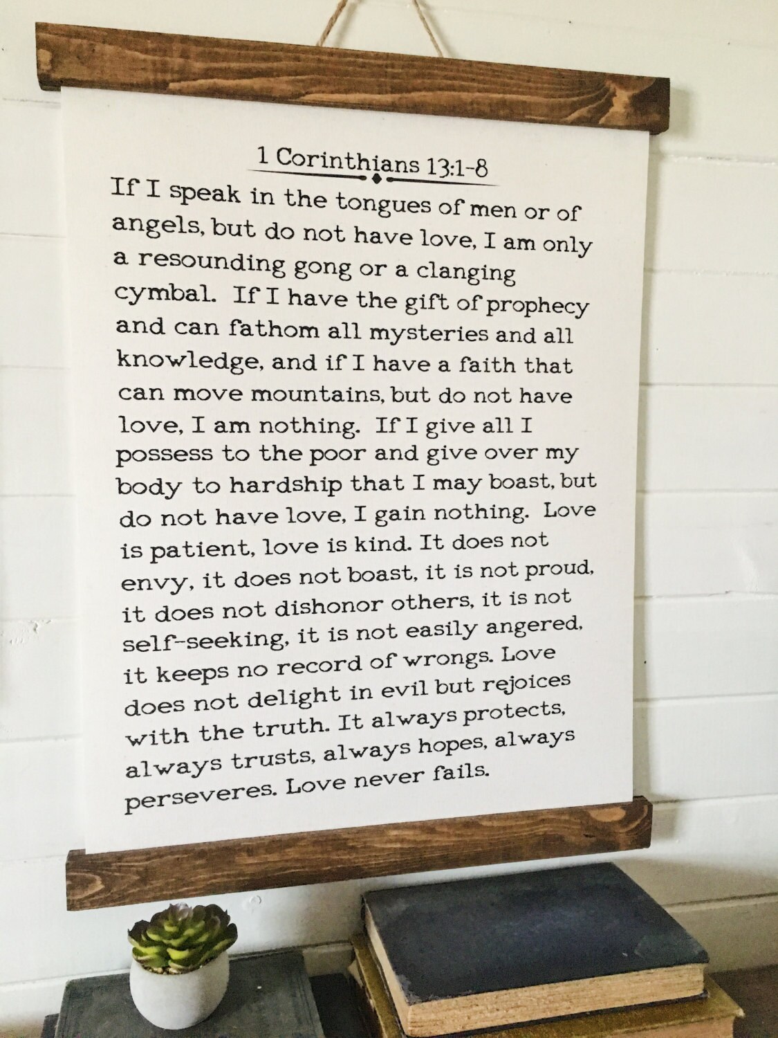 1 Corinthians 13:1-8/love is patient kind/canvas art | Etsy