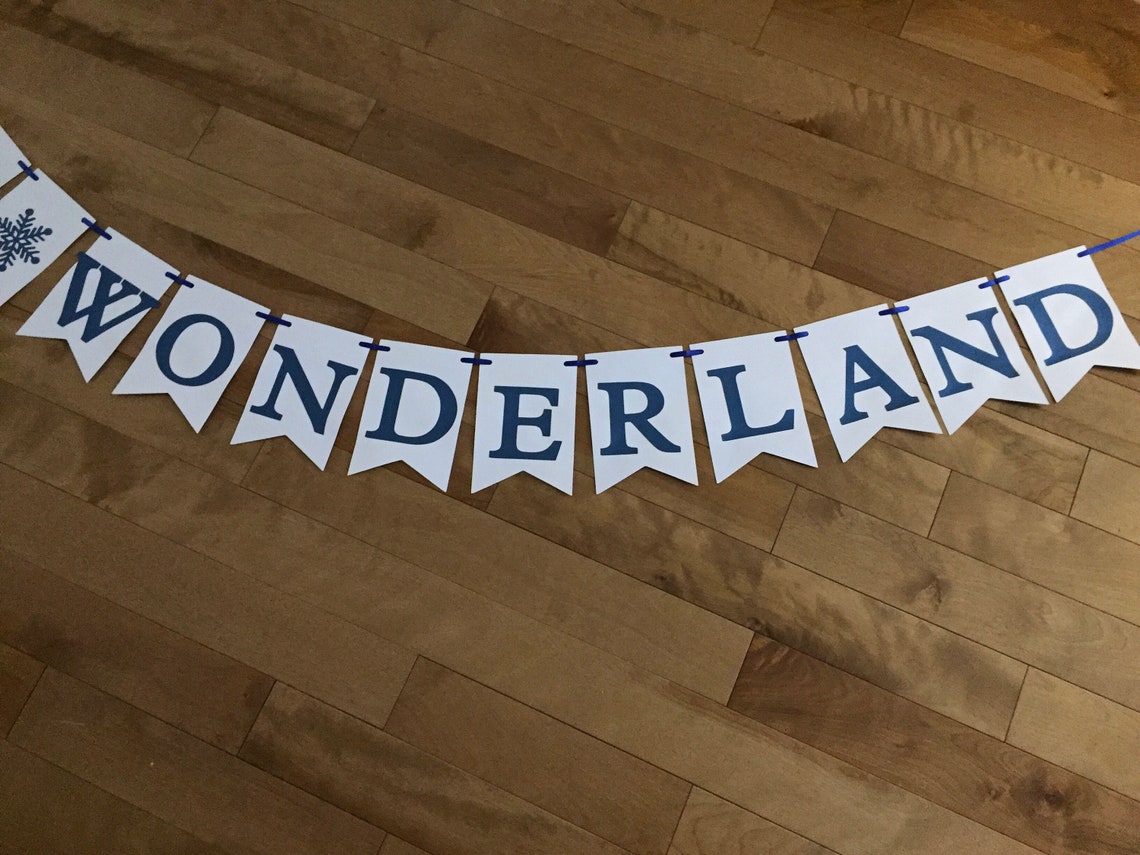 Winter Wonderland Banner, Winter Home Decor, Winter Wonderland Bunting ...