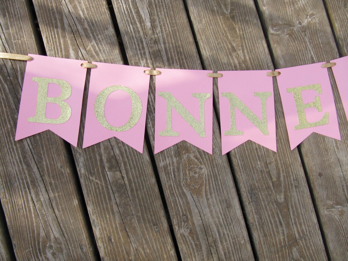 Bonne Fete Banner, French Birthday Banner, Birthday Bunting, Girl ...