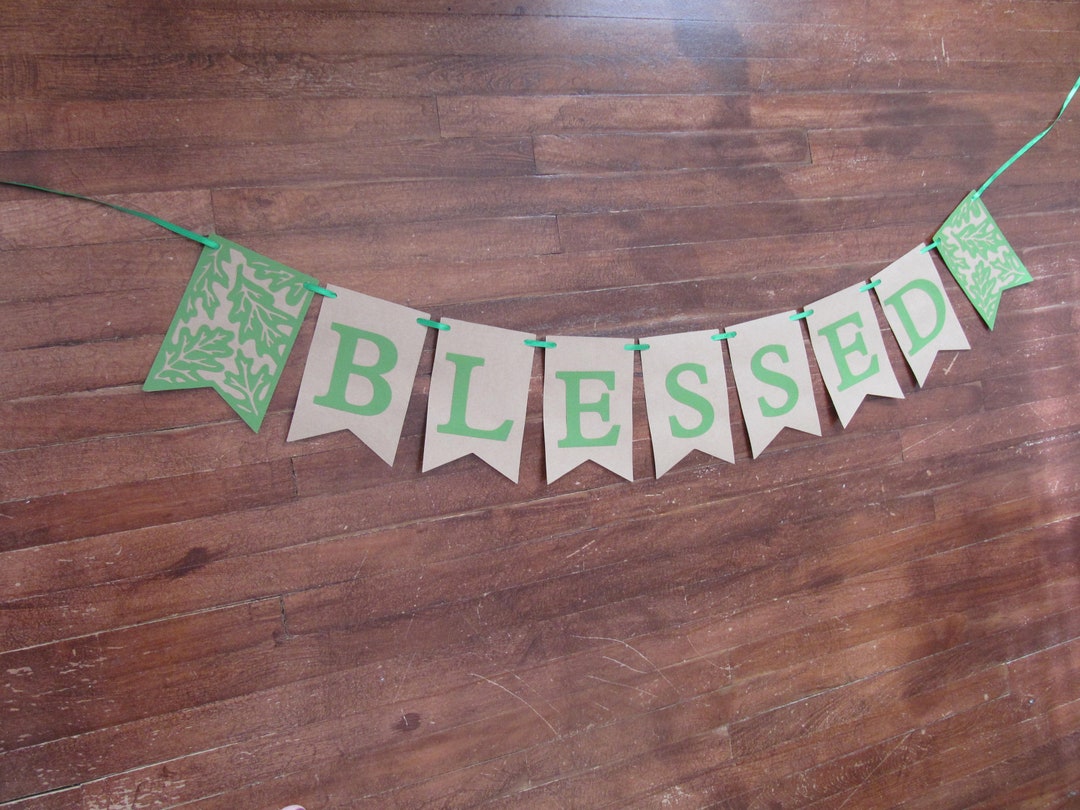 Blessed Banner, Blessed Bunting, Fall Banner, Fall Home Decor - Etsy