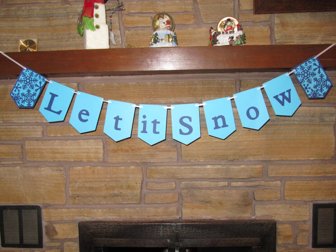 Let It Snow Banner, Winter Banner, Winter Garland, Let It Snow ...