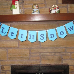 Let It Snow Banner, Winter Banner, Winter Garland, Let It Snow ...