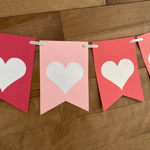Heart Banner, Valentine’s Day Banner, Valentine’s Decor - Etsy