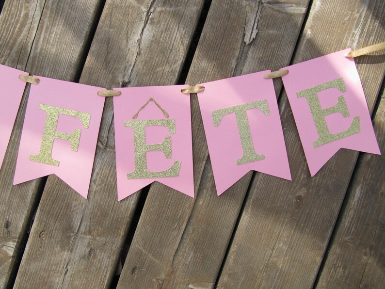 Bonne Fete Banner, French Birthday Banner, Birthday Bunting, Girl ...