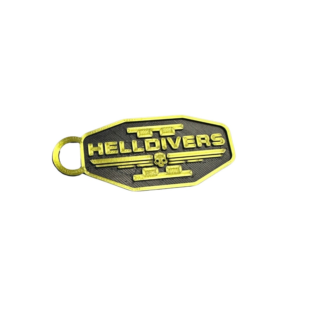 Helldivers 2 3D Printed Keychain Customizable Colors Gamer Gift - Etsy
