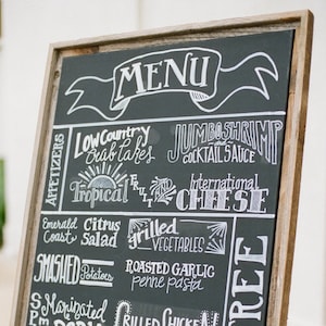 Large Wedding Menu Sign - Etsy