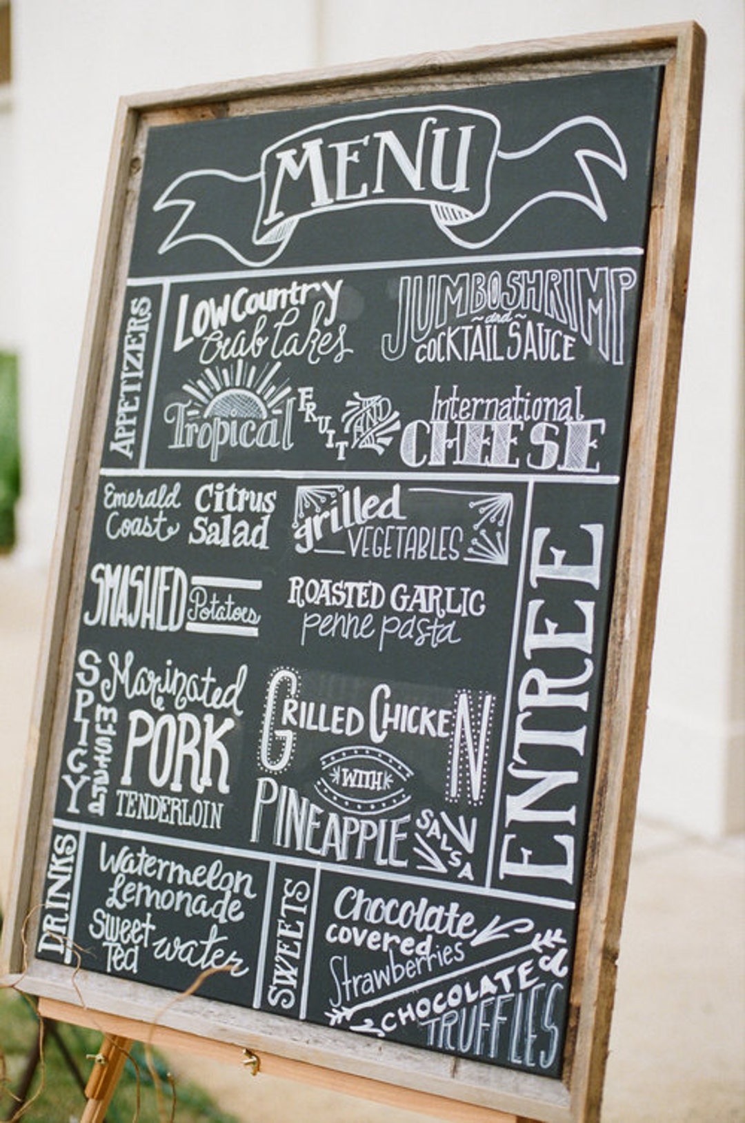 Large Wedding Menu Sign - Etsy
