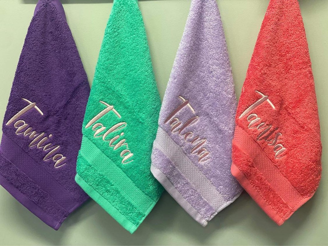 Embroidered Personalised Kids Face Washer | 100% Cotton Custom ...