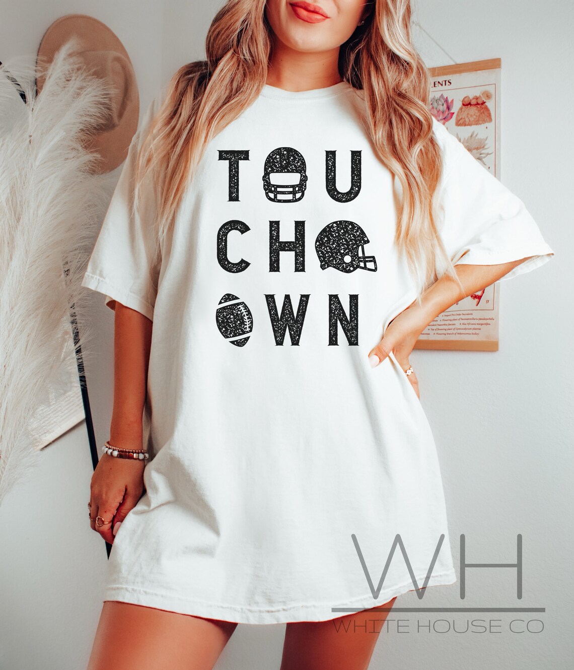 Touchdown Shirt Football Shirt Fall Tee 100% Cotton - Etsy