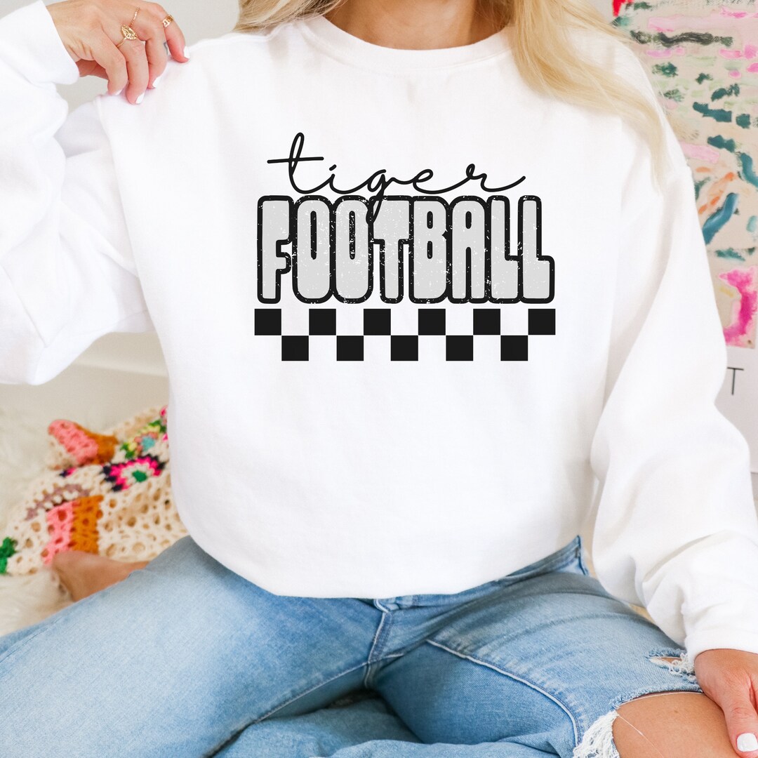 Tiger Football, Tiger Sweatshirt, Go Tigers, Football Shirt, School ...