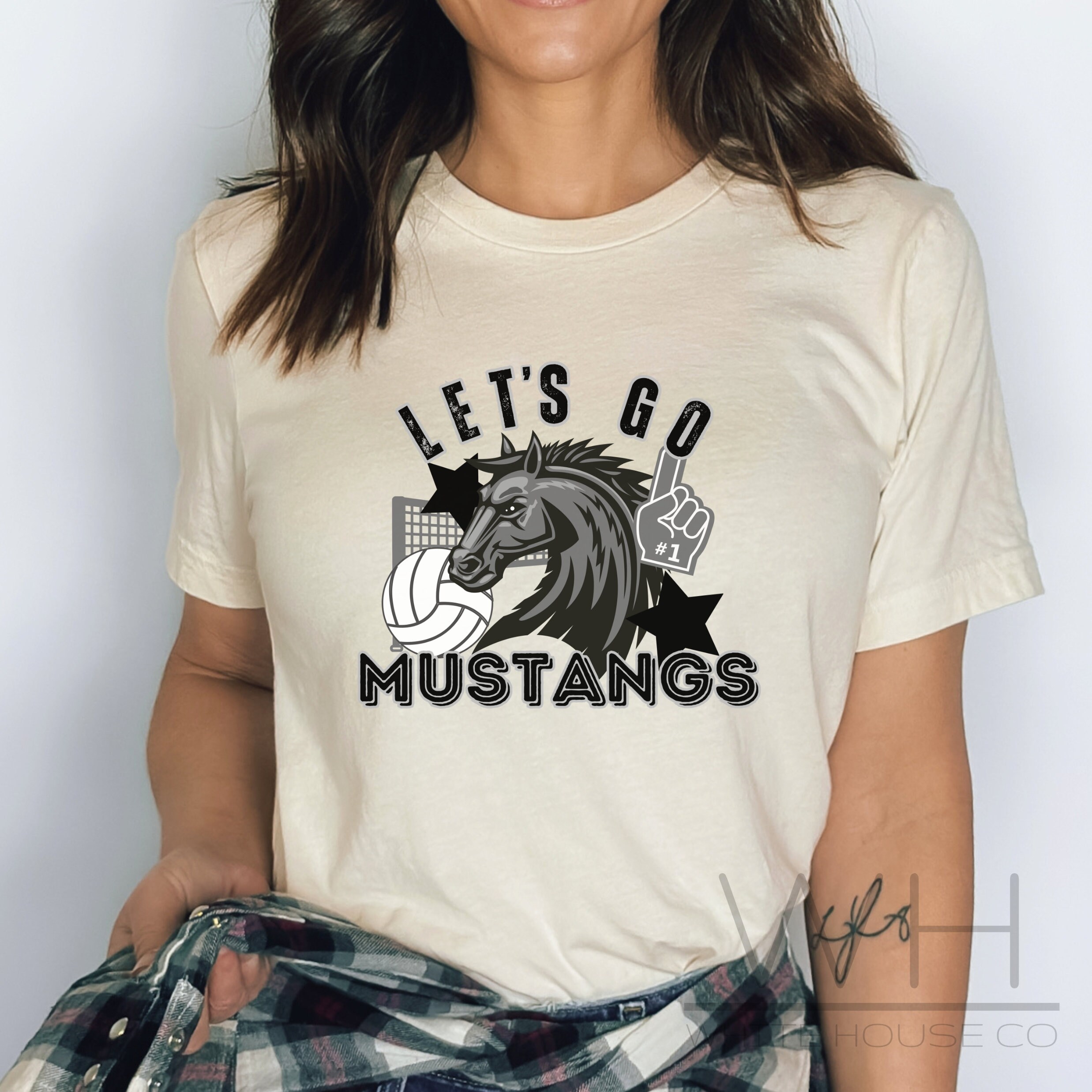 Mustang Volleyball Tee, Go Mustangs, Mustang Shirt, School Pride ...
