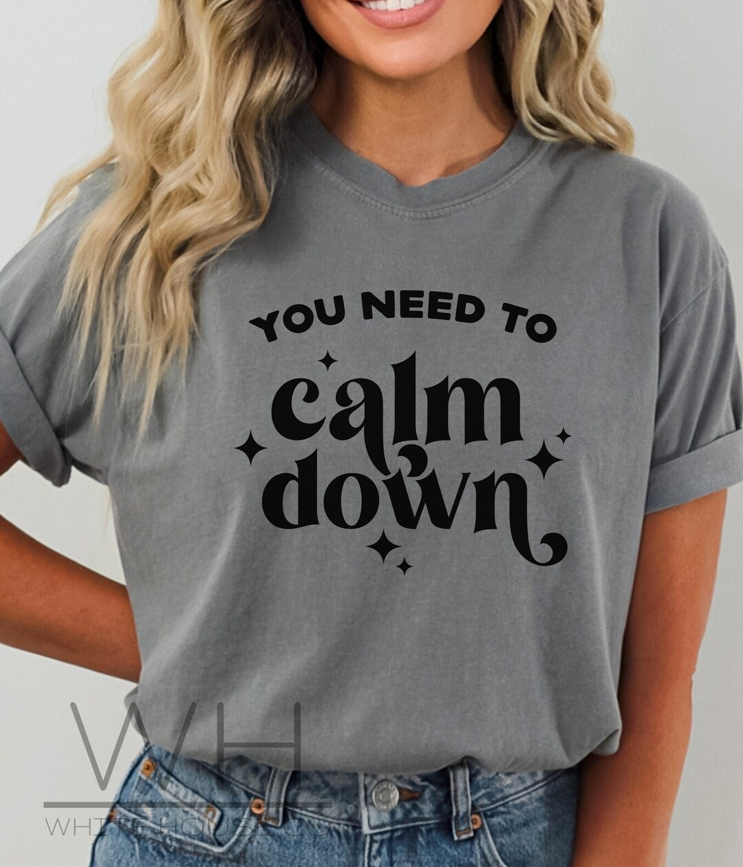 You Need to Calm Down, Calm Down Tee, Comfort Colors, Unisex, Oversized ...