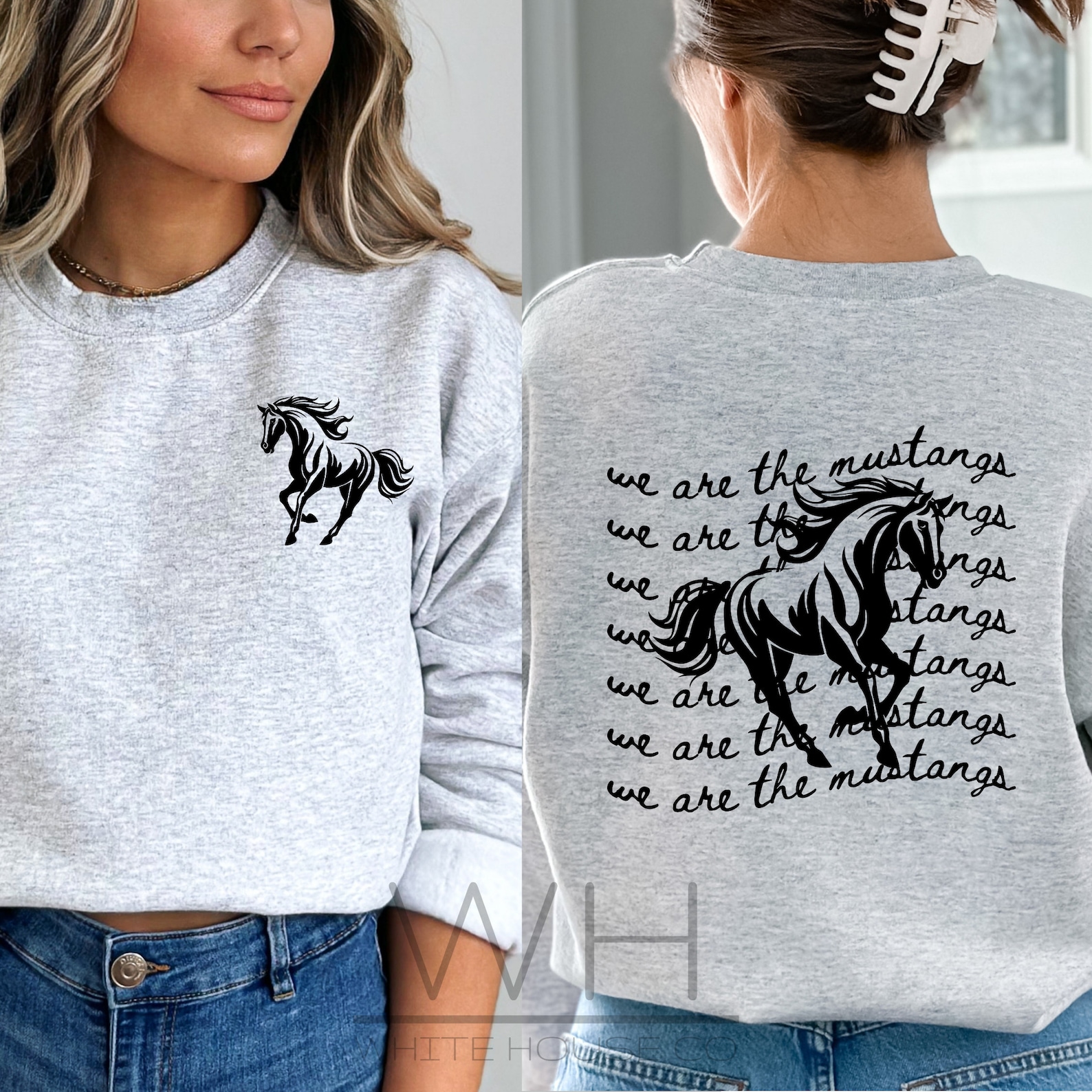 Mustang Sweatshirt, We Are the Mustangs, Go Mustangs, Fan Shirt ...