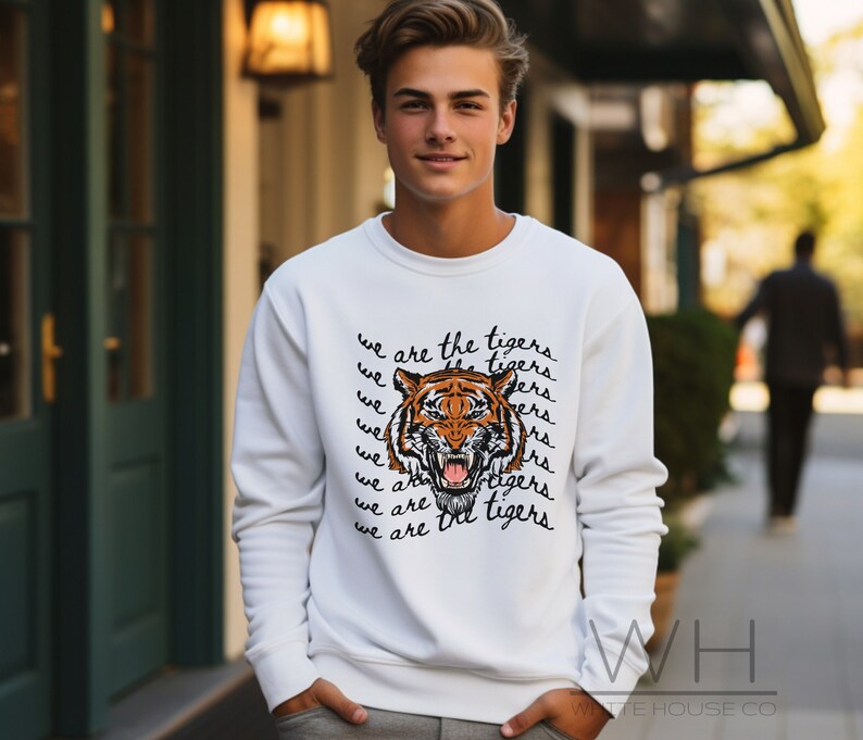 Tiger Sweatshirt, We Are the Tigers, Go Tigers, Fan Shirt, Teacher Tee ...