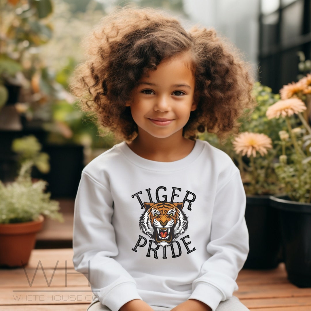 Youth Tiger Pride, Tigers Sweatshirt, Orange and Black, School Shirt, Go Tigers Shirt, School ...