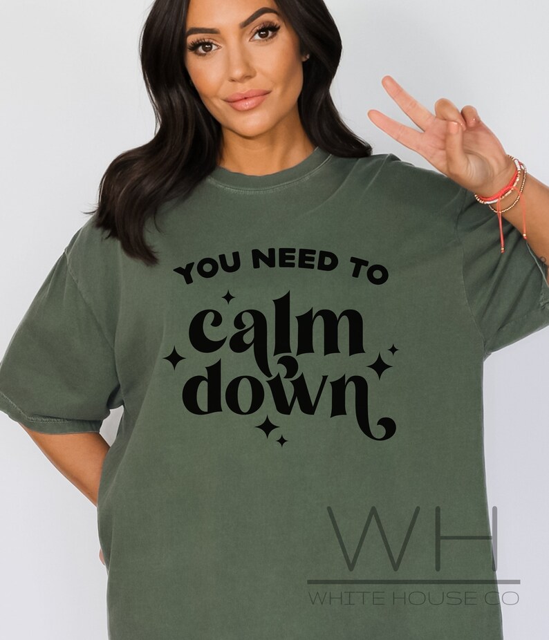 You Need to Calm Down, Calm Down Tee, Comfort Colors, Unisex, Oversized ...