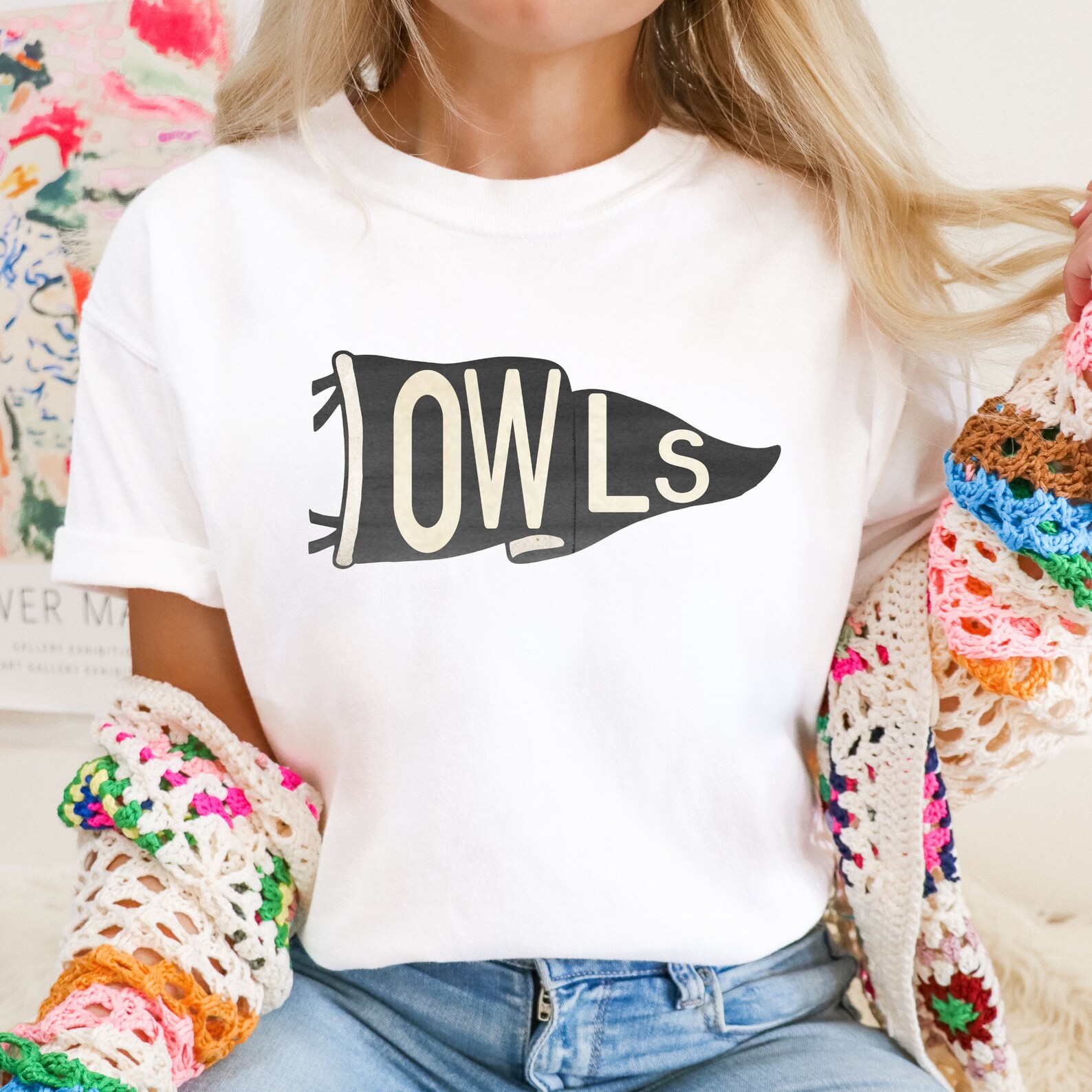 Owls Tshirt, Team Tee, Retro Shirt, Fall Shirt, Sports Tee, Owls ...