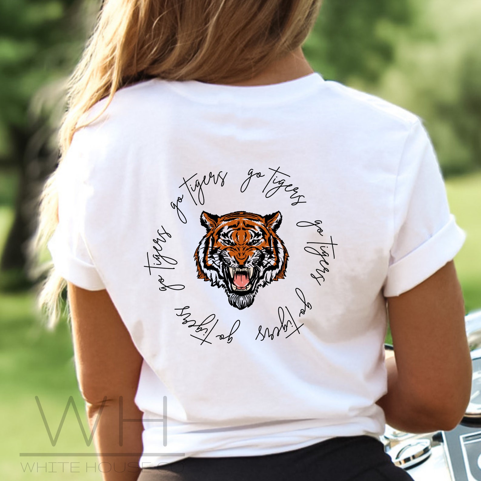 Go Tigers Tee, Front and Back Design, Tiger Shirt, School Pride ...