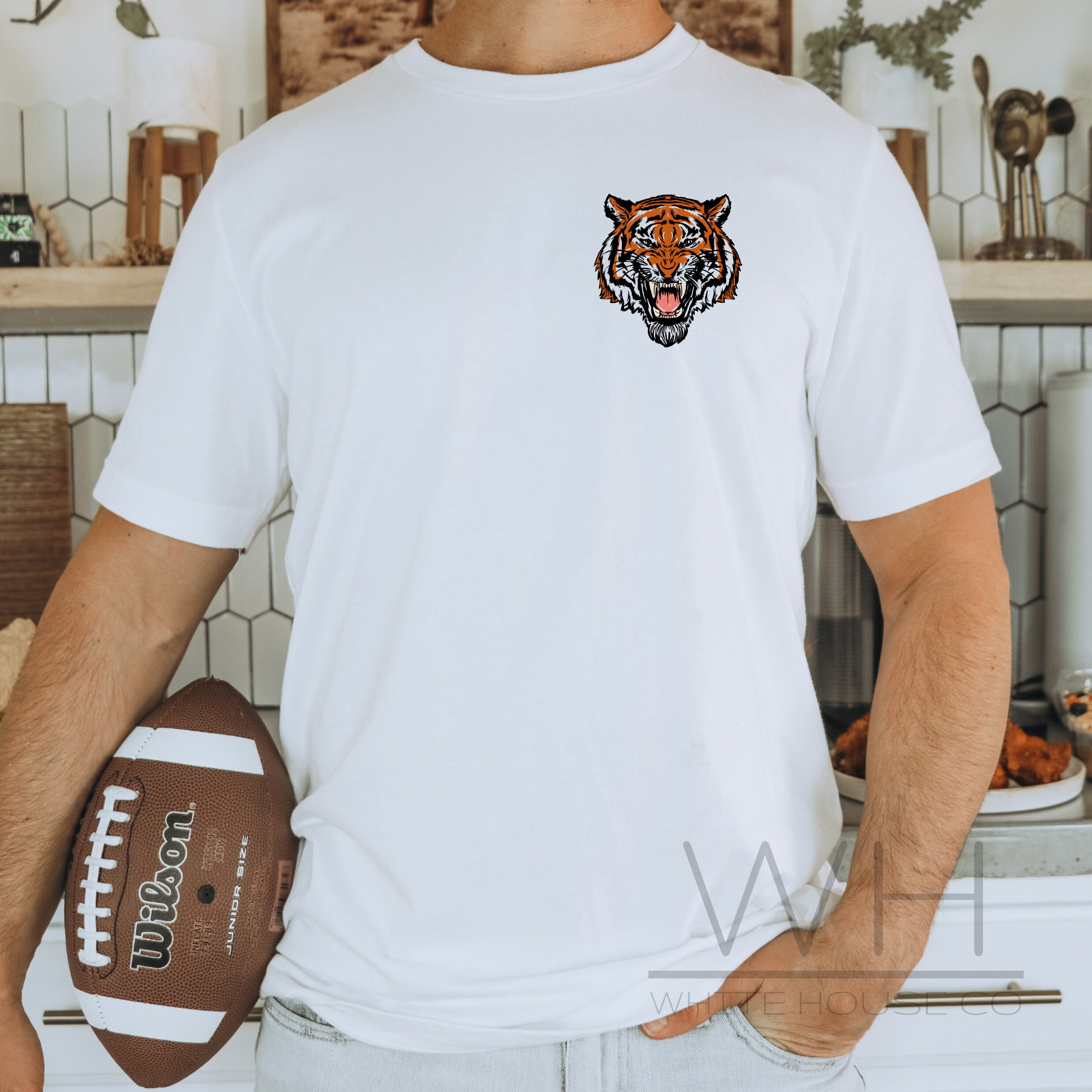 Go Tigers Tee, Front and Back Design, Tiger Shirt, School Pride ...