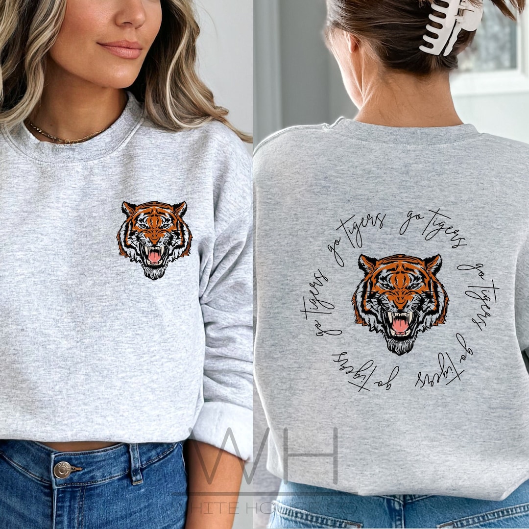 Go Tigers, Tiger Sweatshirt, We Are the Tigers, Go Tigers, Fan Shirt, Teacher Tee, School Shirt ...
