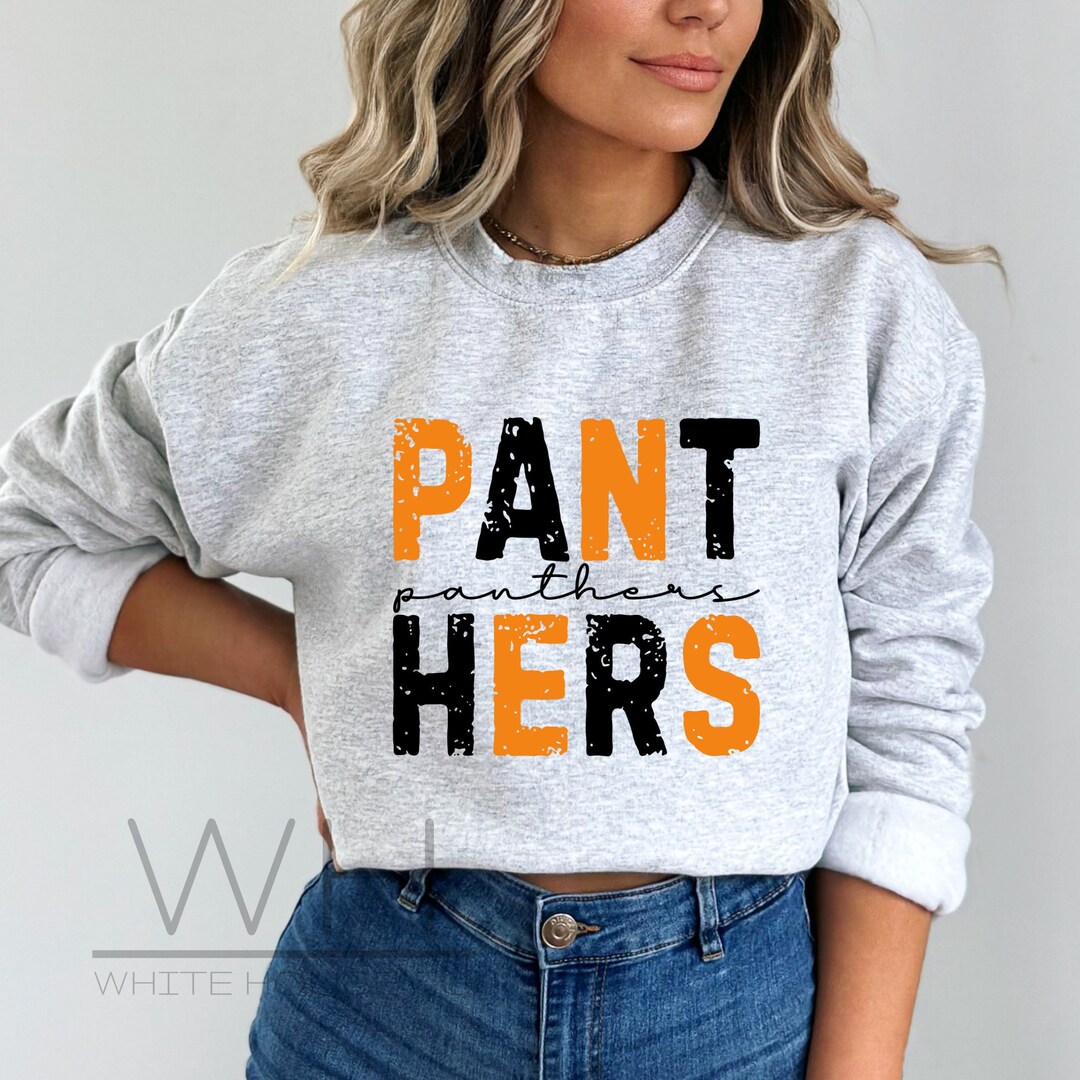 Panthers Sweatshirt, Black Orange, Panthers, Go Panthers Shirt, Sports ...
