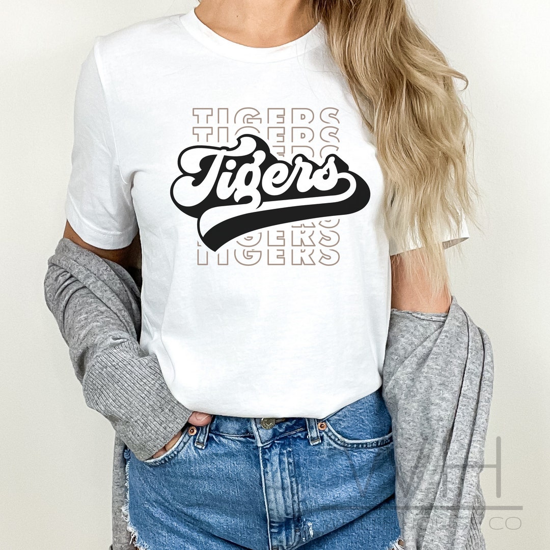 Retro Tigers Tiger Shirt Go Tigers Fan Gear Tiger Tee - Etsy