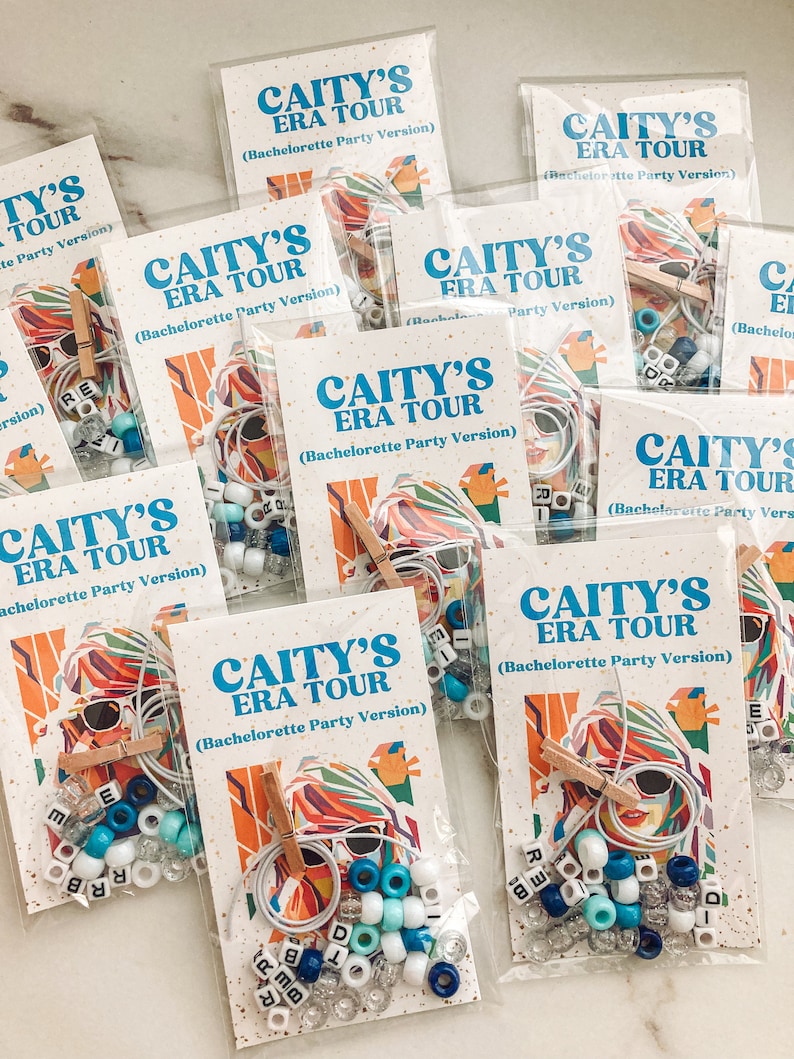 Party Favors, Custom Cards, Birthday Friendship Bracelet Kit, Bride ...