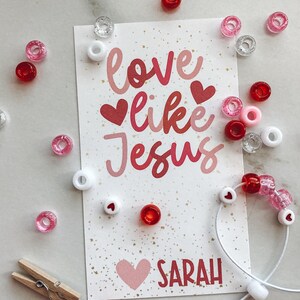 Set of 12, Love Like Jesus, Valentine Cards, Non Candy Valentine ...