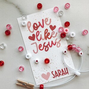 Set of 12, Love Like Jesus, Valentine Cards, Non Candy Valentine ...