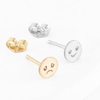 Resting Bish Face Stud Earrings - Etsy