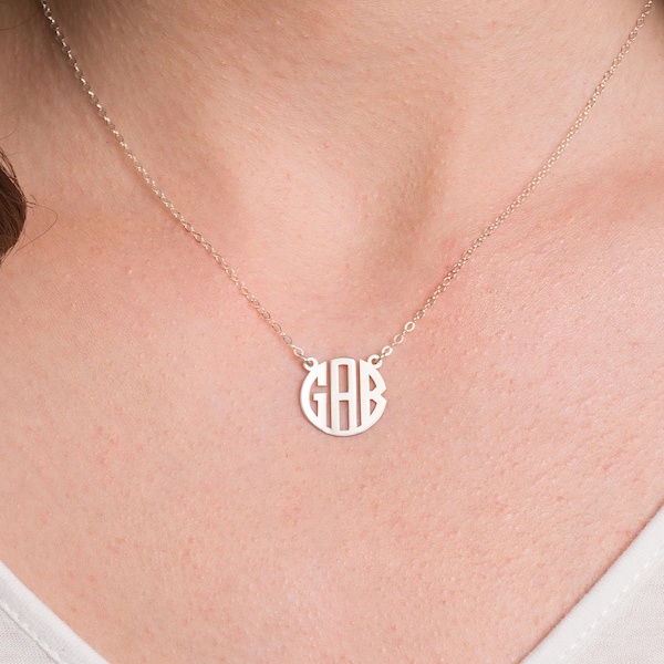 Monogram Necklace - Etsy