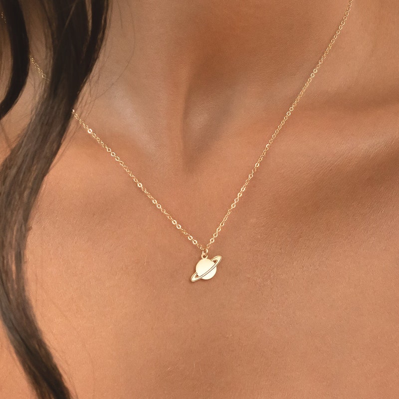 Saturn Necklace - Etsy