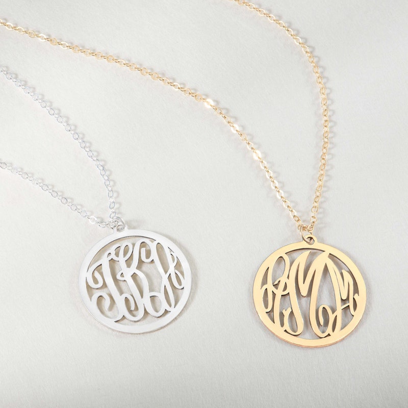 Monogram Necklace - Etsy