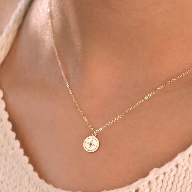 Compass Necklace - Etsy