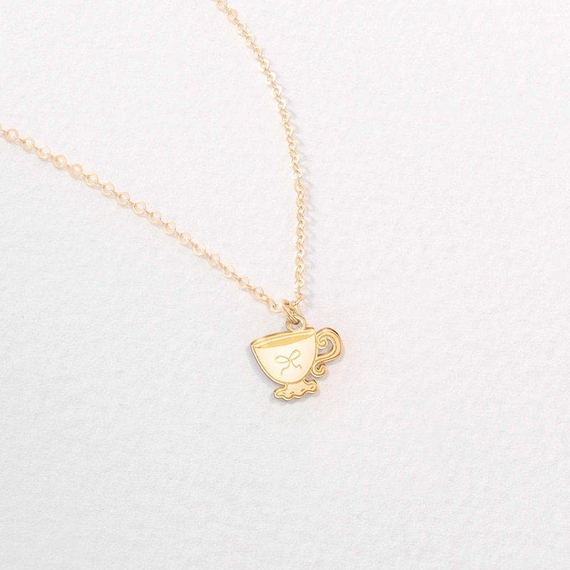 Tea Cup Charms Gold - Etsy