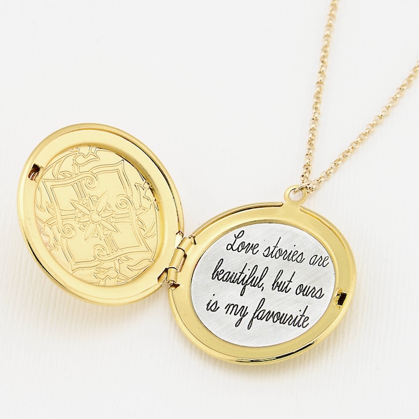 Gold Locket Necklace - Etsy