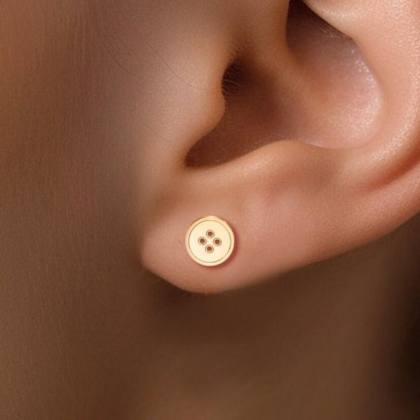 Button Earrings - Etsy
