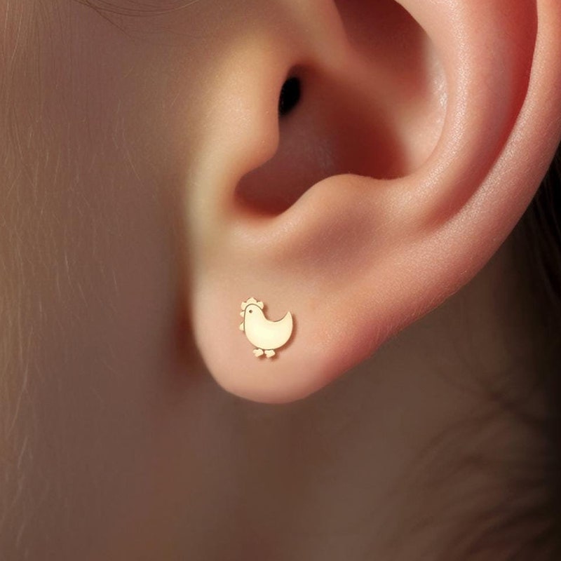 Chicken but Earring - Etsy