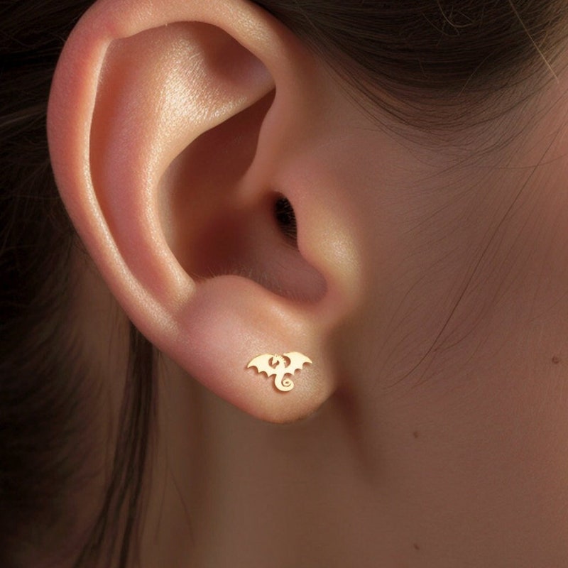 Wing Earring Print Dragon - Etsy