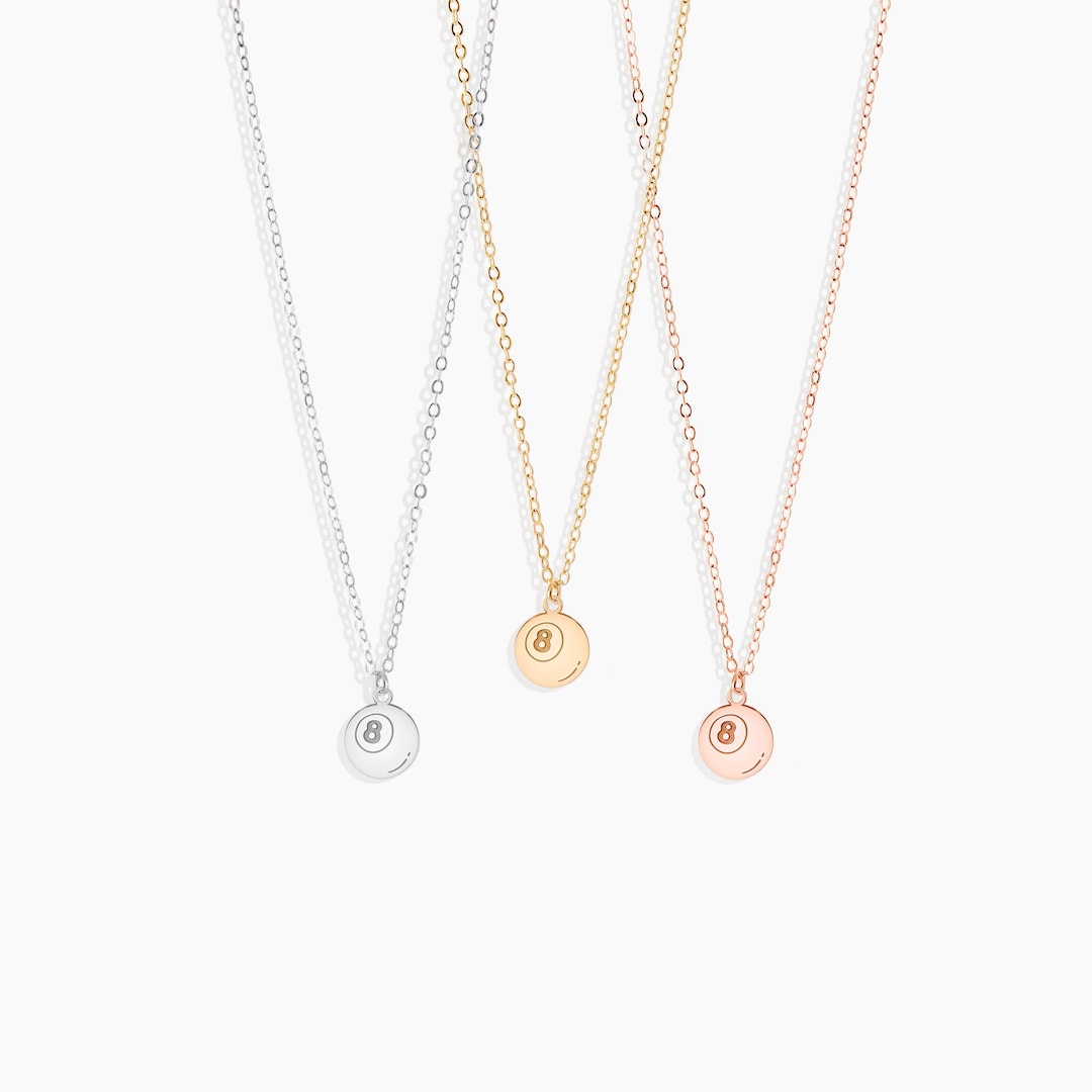 Mini Pool Ball Necklace, Billiards Gift, Pool Player Jewelry Gift ...