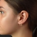 OK Hand Sign Charm Hoop Earrings | 14k Gold Vermeil, Sterling Silver ...