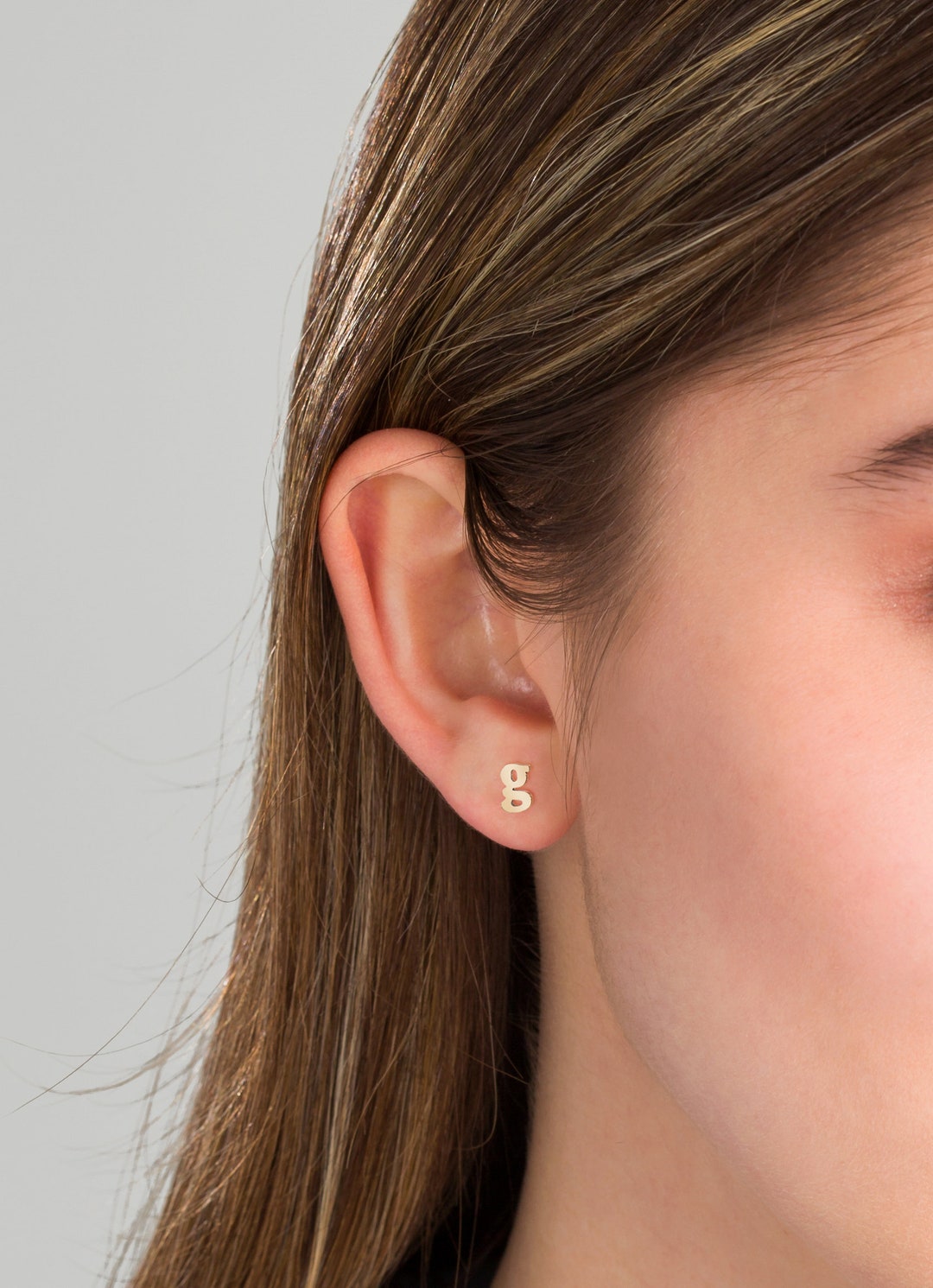 Initial Letter Earrings • Custom Initials Earrings • Small Letter ...