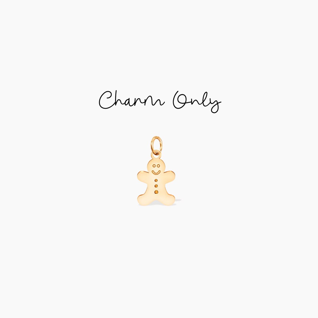 Gingerbread Man Christmas Charm Add on Charm Holiday Jewelry ...