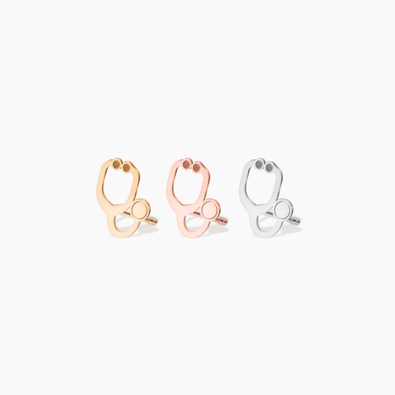 Stethoscope Earring, Doctor + Nurse Gifts, Paramedic Earrings, Dainty ...