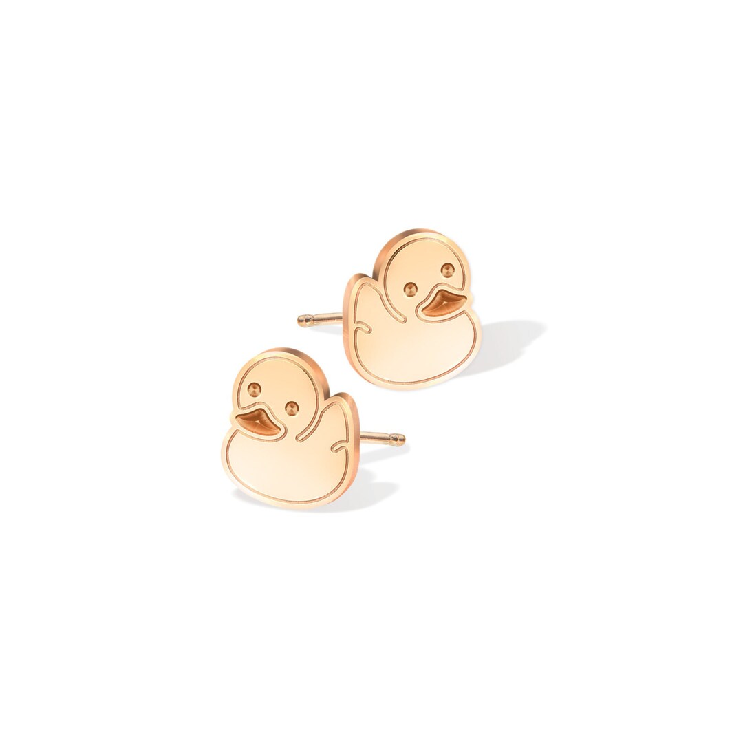 Rubber Duck Earrings Fun Animal Earrings Duck Jewelry Gift for Her ...