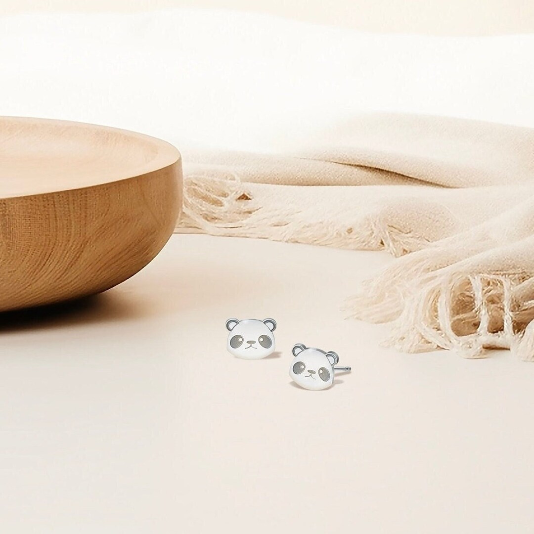 Panda Earrings, Animal Earrings, Whimsical Earrings, Cute Panda ...