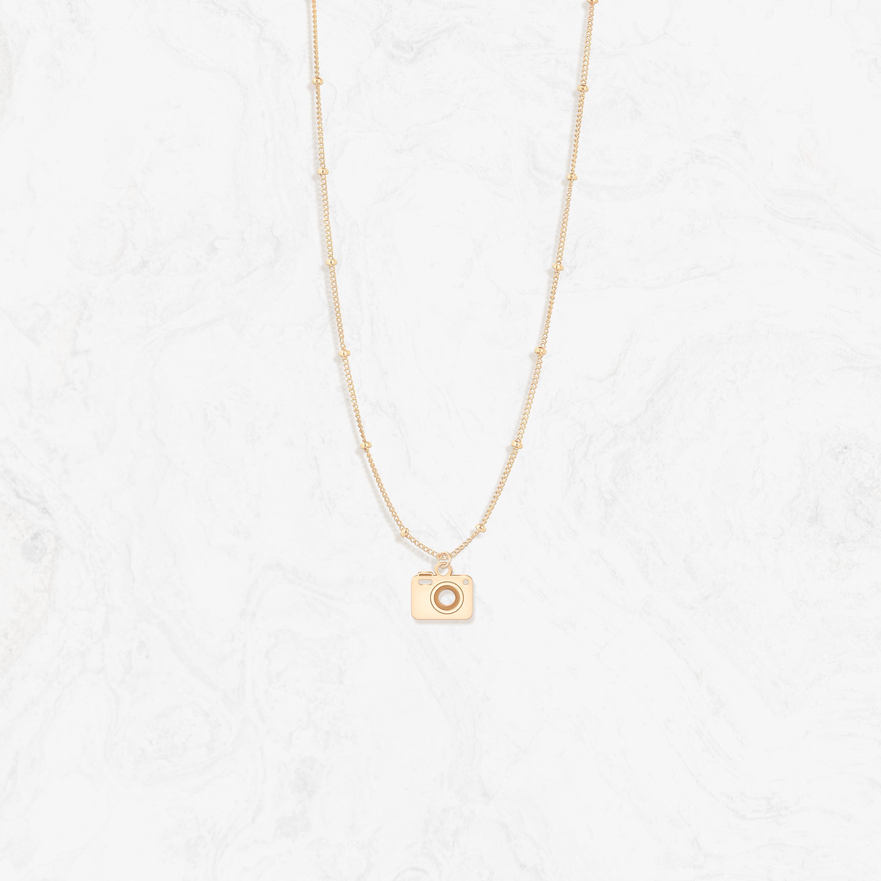 Gold Camera Necklace Tiny Pendant Fun Jewelry Retro Camera Charm ...