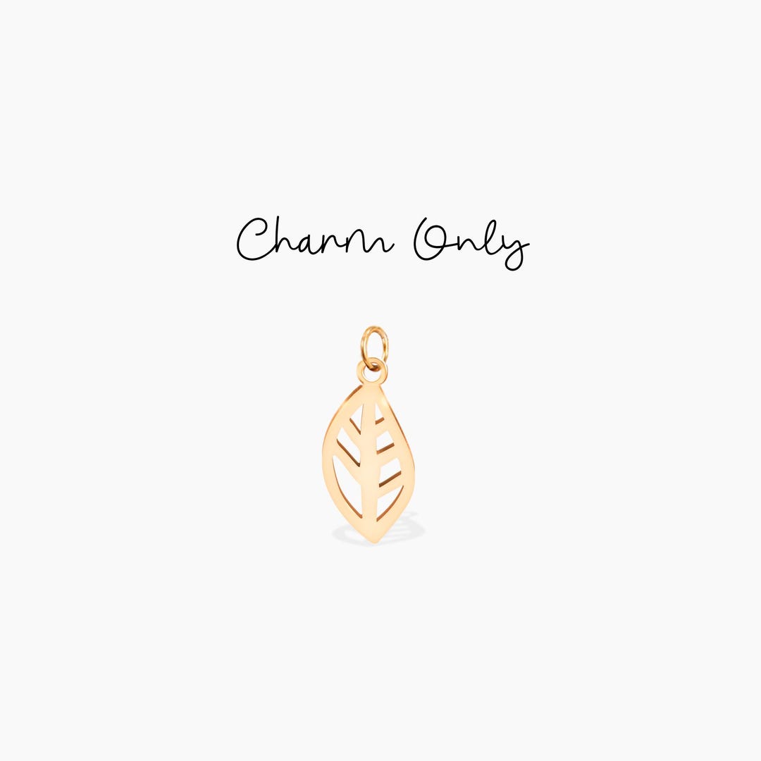 Leaf Charm Gold Leaf Pendant Add on Charm for Her Leaf Charm Nature ...