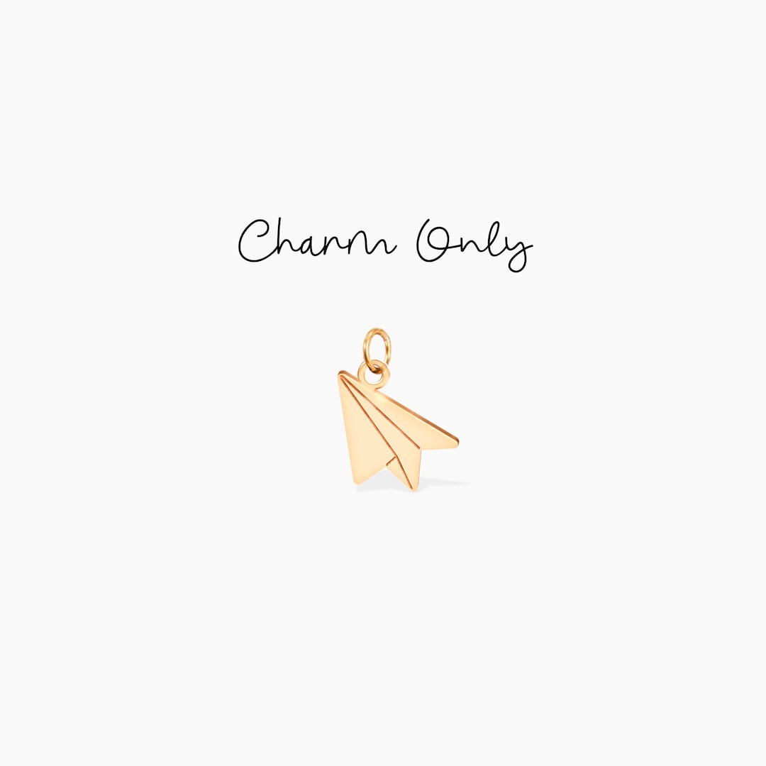 Paper Airplane Charm Travel Jewelry Charm Flight Attendant Gift ...