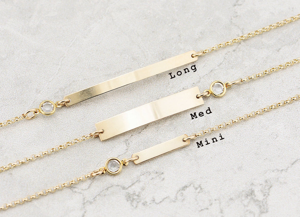 Gold Bar Bracelet Bar Bracelet Crystal Bar Bracelet GOLD - Etsy